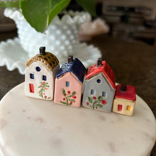 Little Ceramic Houses Sold Individually (1 Pc) | Handmade | Different ...