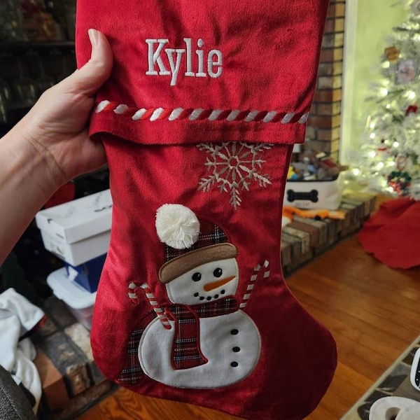 Candy Cane Character Personalized Christmas Stocking, Family Christmas ...
