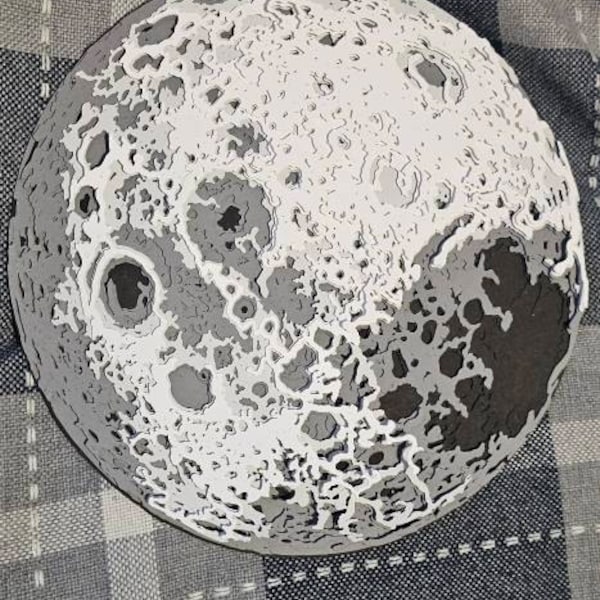 7 Layer Full Moon Laser Cut File, Multilayer Moon SVG, Glow Moon Wall ...