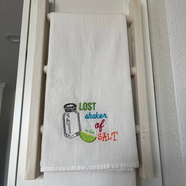 High Quality Machine Embroidery Flour Sack Towel Nautical Design LOST ...