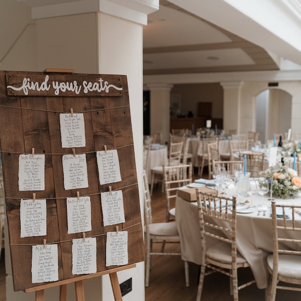 PERSONALISED Wedding Table Plan | Rustic Wooden Table Plan Board ...