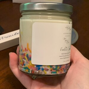 Funfetti Cake Soy Candle, Scented Candles, Scented Soy Candle, Handmade ...