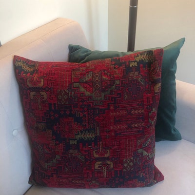 Any Size Red Turkish Kilim Throw Pillow Cover Dark Red - Etsy