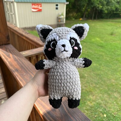 Crochet Pattern Chocho the Raccoon Cute Soft Toy - Etsy