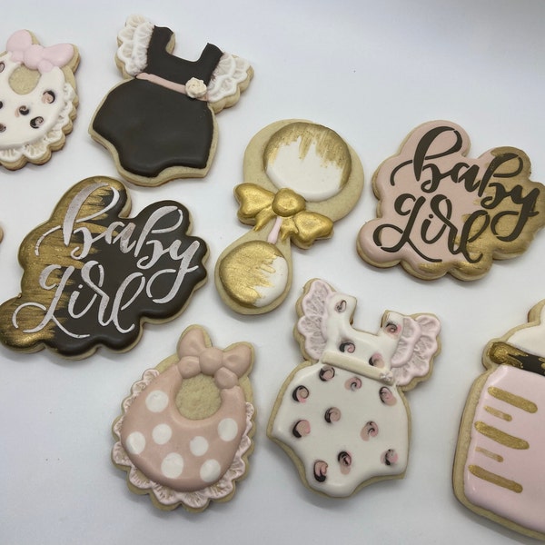 Baby Girl Hand Lettered Cookie Cutter and Fondant Cutter and Clay ...