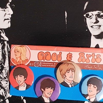 The Beatles Cartoon Badges/pins/buttons - Etsy