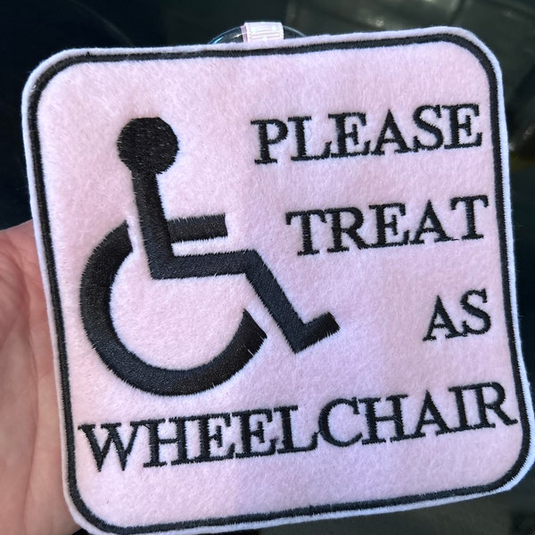 Treat as Wheelchair Sign, Disabled Buggy Tag, Wheelchair Pram Clip ...