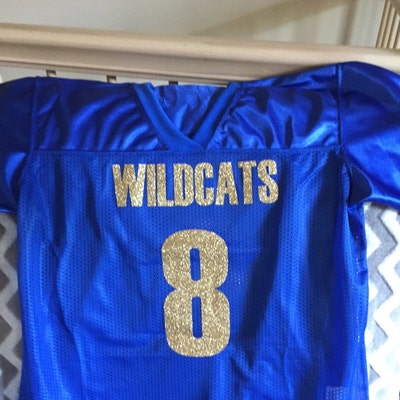 CUSTOM Ladies Football Jersey ANY Color Personalized GLITTER Numbers ...