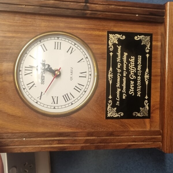 Memorial Mantel Clock Cremation Urn, Adult Size Urns for Human Ashes ...