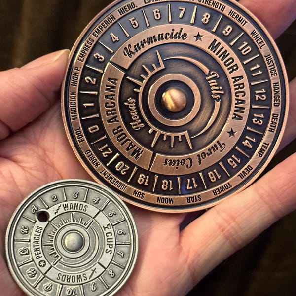 Tarot Wheel-unique Tarot Deck Coin, Fully Functional Spinning Tarot ...