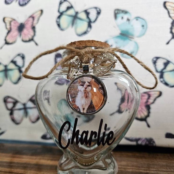 Pet Fur Memorial Keepsake Jar for Hair - Cat Fur Memorial - Dog ...