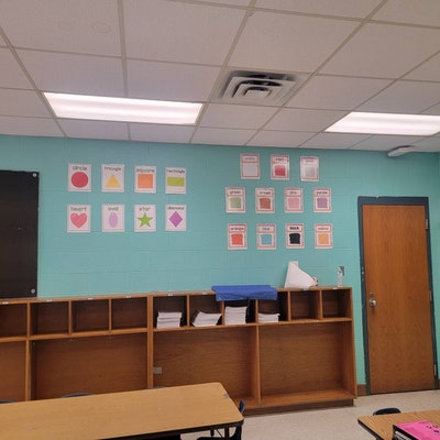 Printable Number Posters Classroom Decor, Shiplap, Watercolor, Teal ...