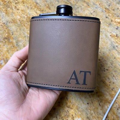 Personalized Flask for Men, Leather Flask, Flask Personalized, Flask ...