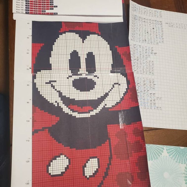 Princess Peach Super Mario Graph Instructions C2C / SC - Etsy