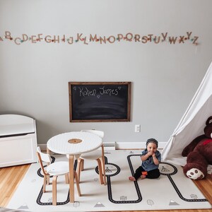 Alphabet Banner Wooden Alphabet Wall Decor Educational | Etsy