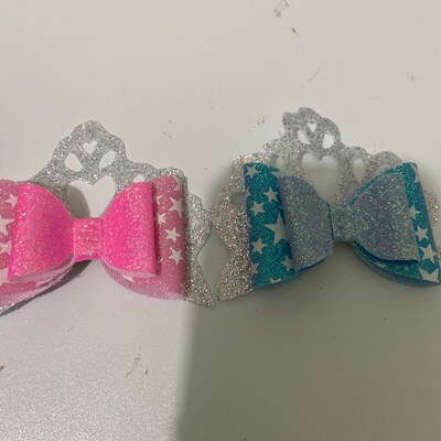 Princess Bow SVG, Crown Bow Template SVG, Tiara Hair Bow, Felt Bow PDF ...