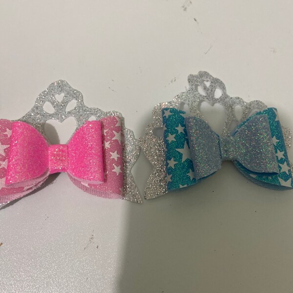 Princess Bow SVG, Crown Bow Template SVG, Tiara Hair Bow, Felt Bow PDF ...