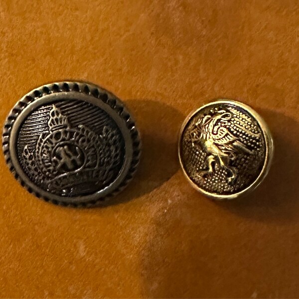 Vintage Griffin Metal Shank Buttons - 1970s USA Made - Set of 12 - Etsy