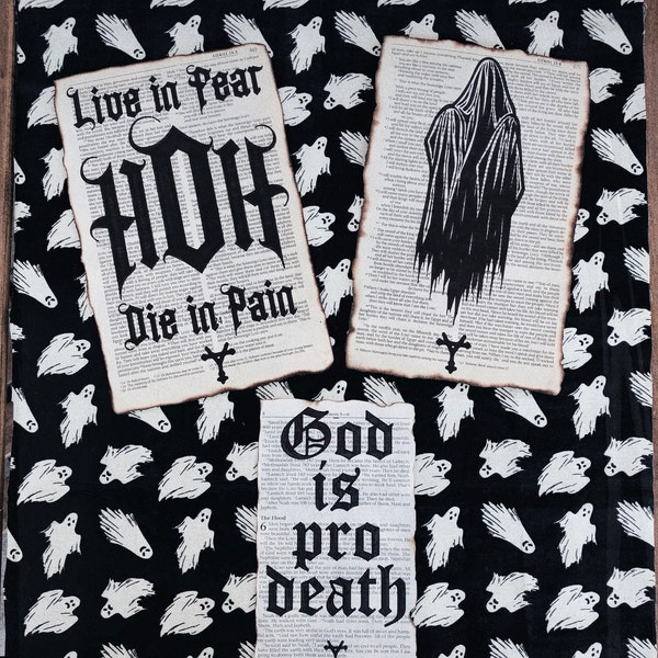 Vintage Bible Gothic Art Pages | "it Comes in Waves" "this Sadness Will ...