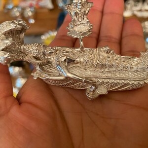 925 Silver Gomatha/ Cow & Calf Silver Gift Items Silver Pooja Items for ...