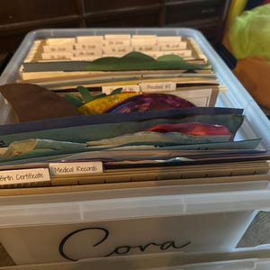 Kids File Box , Memory Box , Milestone Tote , School Organization ...