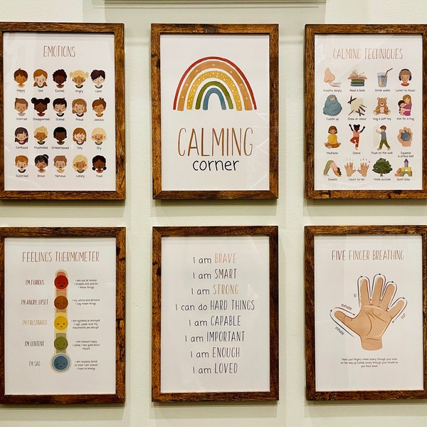 Feelings Chart, Calming Techniques, Calming Corner, Emotions Print ...