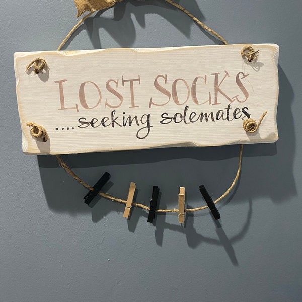 Lost Socks Seeking Sole Mate Laundry Room Sign Single Looking for Sole ...