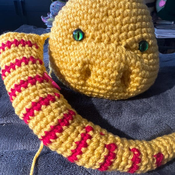 Crochet Snake Pattern, New Year Snake Toy, Amigurumi Crochet Pattern ...