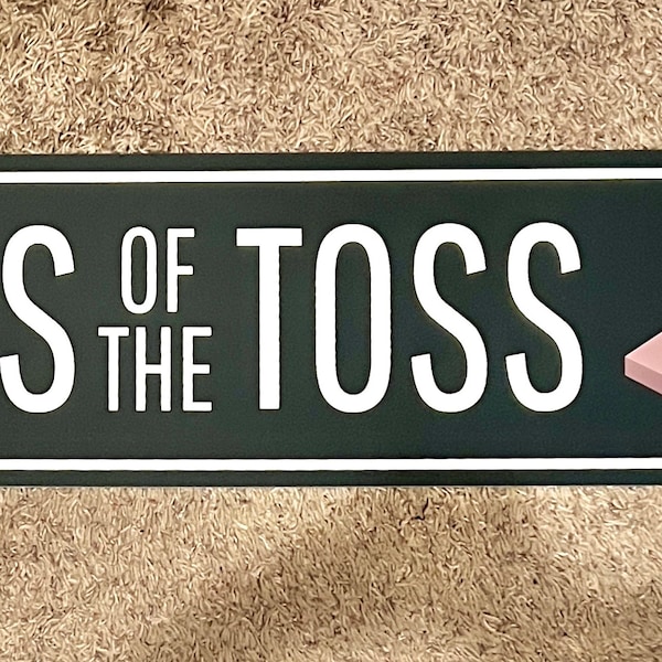 Boss of the Toss Sign, Custom Corn Hole Winner Gift, Personalized Bags ...