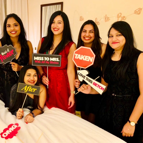 Bachelorette Party Photo Booth Props - 36 Pieces - Bachelorette Party ...