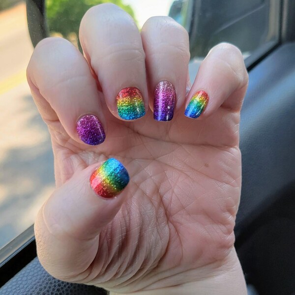 Abstract Pastel Transparent Overlay Nail Wraps, Nail Strips, Nail ...