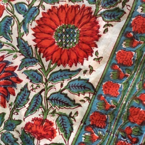 Multi Color Block Print Fabric Cotton Fabric Vegetable Dyes - Etsy