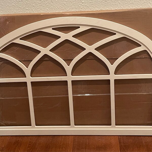 Large Half Arched Window Frame, Farmhouse Frame, Faux Arch Window ...