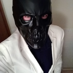 Black Mask Cosplay Full Helmet Matte Black Costume Comics - Etsy