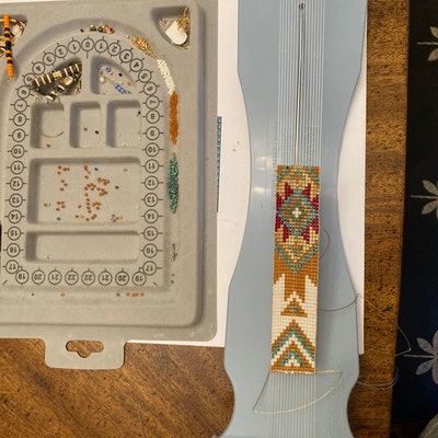 Western Style Loom Bead Pattern for Bracelet Native Inspired, Modern ...