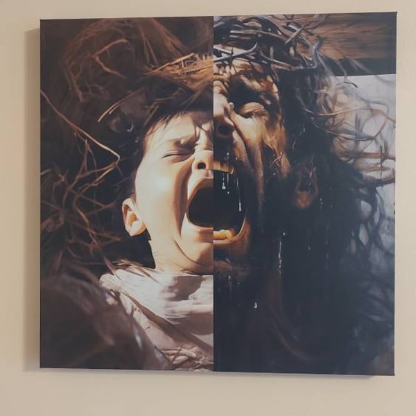 The First and Last Breath of Jesus -- Wall Art, Stretched Canvas ...