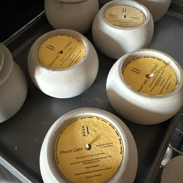 White Seed Paper Candle Cover Custom for Small Business Plantable ...