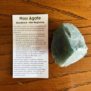 Raw Moss Agate Stone Raw Stones Raw Moss Agate Crystal Healing Crystals ...