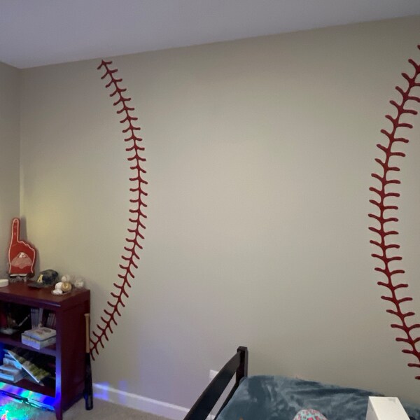 DIY Baseball Stitches Wall Decal Kit World Series Huston Astros, Tampa ...