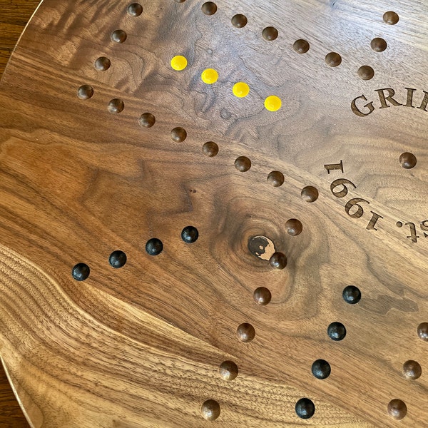 RUSTIC KNOTTY WALNUT Cards 'N Marbles With Handle - Etsy