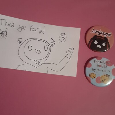 Badboyhalo language Pin MCYT Button - Etsy