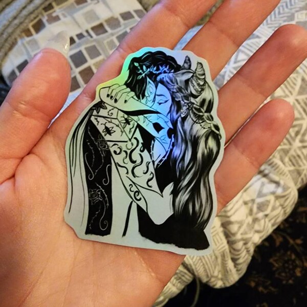Cardan and Jude Sticker - Holographic Vinyl Sticker - the Cruel Prince ...
