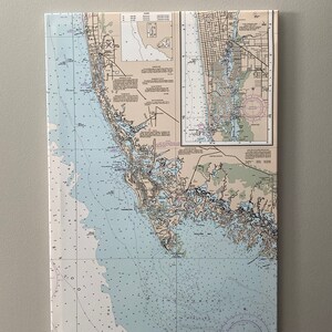 CUSTOM Nautical Map / Chart Printed on Canvas, Acrylic, or Metal Most ...