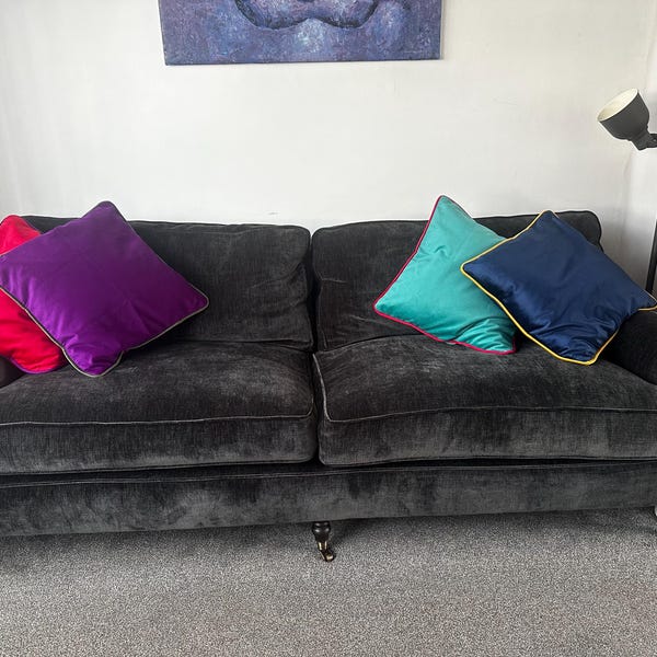 Paw Proof Velvet Pillow Cover * Piping Velvet Throw Pillow ...