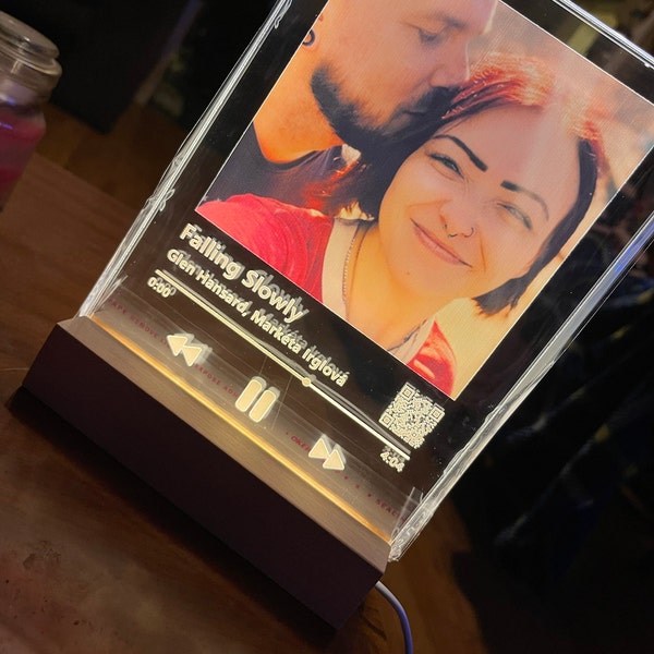 Custom Photo Collage LED Light, 1 Year Anniversary Gift for Boyfriend ...