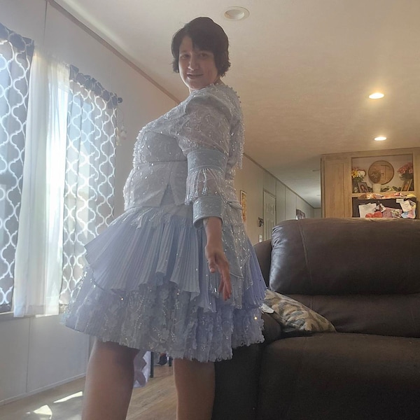 Hmong White Dress for Women, Ethnic Embroidered Hmong Clothes, Hill ...