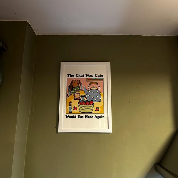 Cafe Dog Cute Print, Retro Drink Poster, Pink Bistro Coffee Posters ...