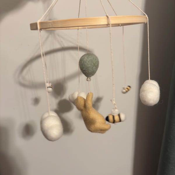 Winnie the Pooh Wool Mobile - Etsy
