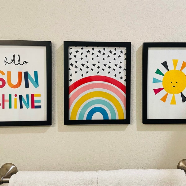 Sunshine Nursery Print Set, Hello Sunshine Decor (digital Download) - Etsy