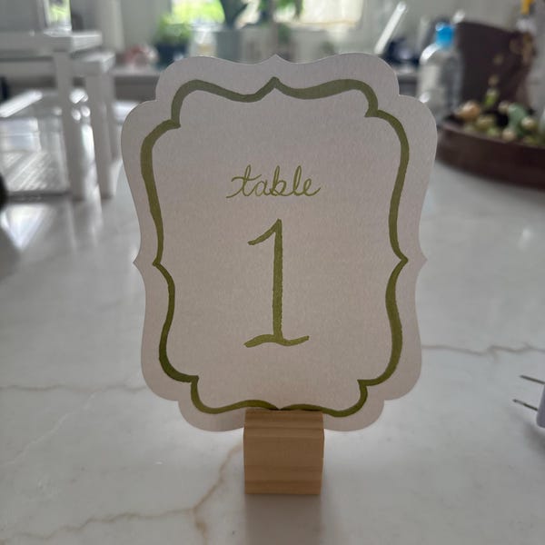 Watercolor Floral Table Numbers - Etsy